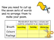 Download PowerPoint for poetry writing volcano poem for KS1 & KS2 ...