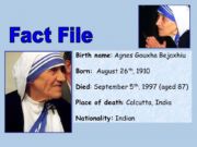 Mother Teresa PowerPoint for KS2 to learn about famous people ...