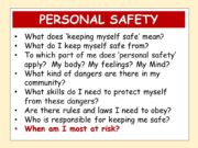 Keeping Safe - Personal Safety PowerPoint with important theme of ...