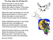 PowerPoint poetry for primary ks2 on witches for Halloween and English ...