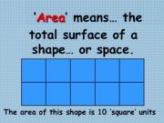 Area PowerPoint to help teach area to KS2 primary maths lessons for ...
