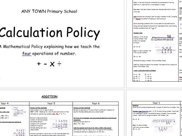 Calculation Policy for teaching mathematics curriculum | addition ...