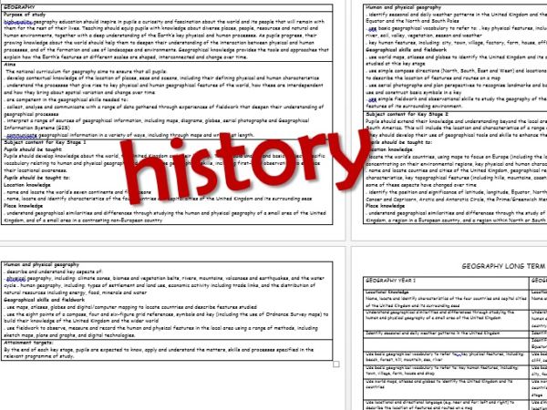History Year Group Objectives | Curriculum 2014 history planning for ...